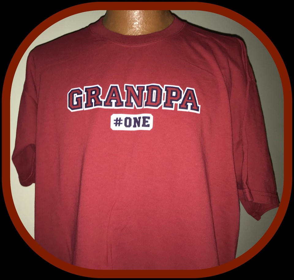 NUMBER ONE GRANDPA SHORT SLEEVE TSHIRT ADULT XLARGE NEW WO TAGS FREE ...