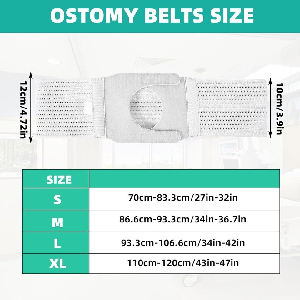 1x Ostomy Support Belt Adjustable Stoma Belt Ileostomy Colostomy Belt ...
