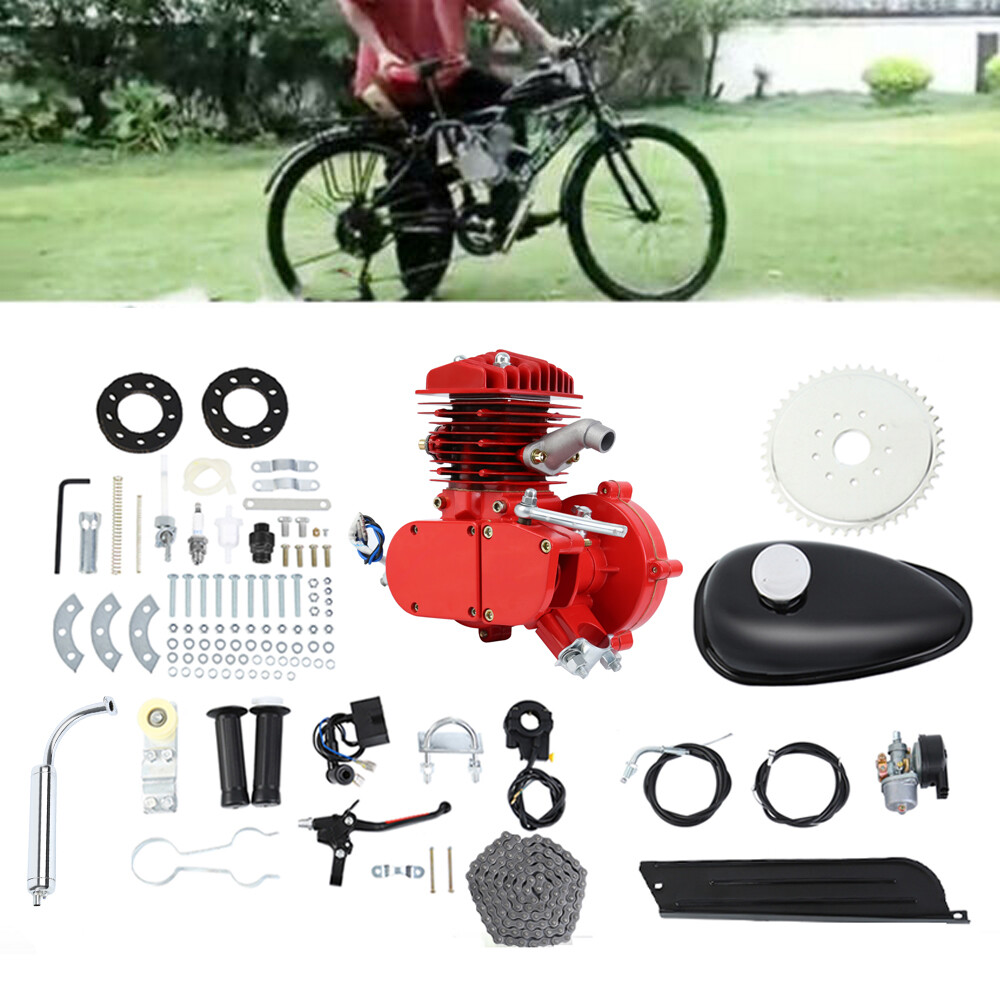 80CC 2-Stroke Gas Petrol Engine Motor Kit Motorized Bicycle Bike ...
