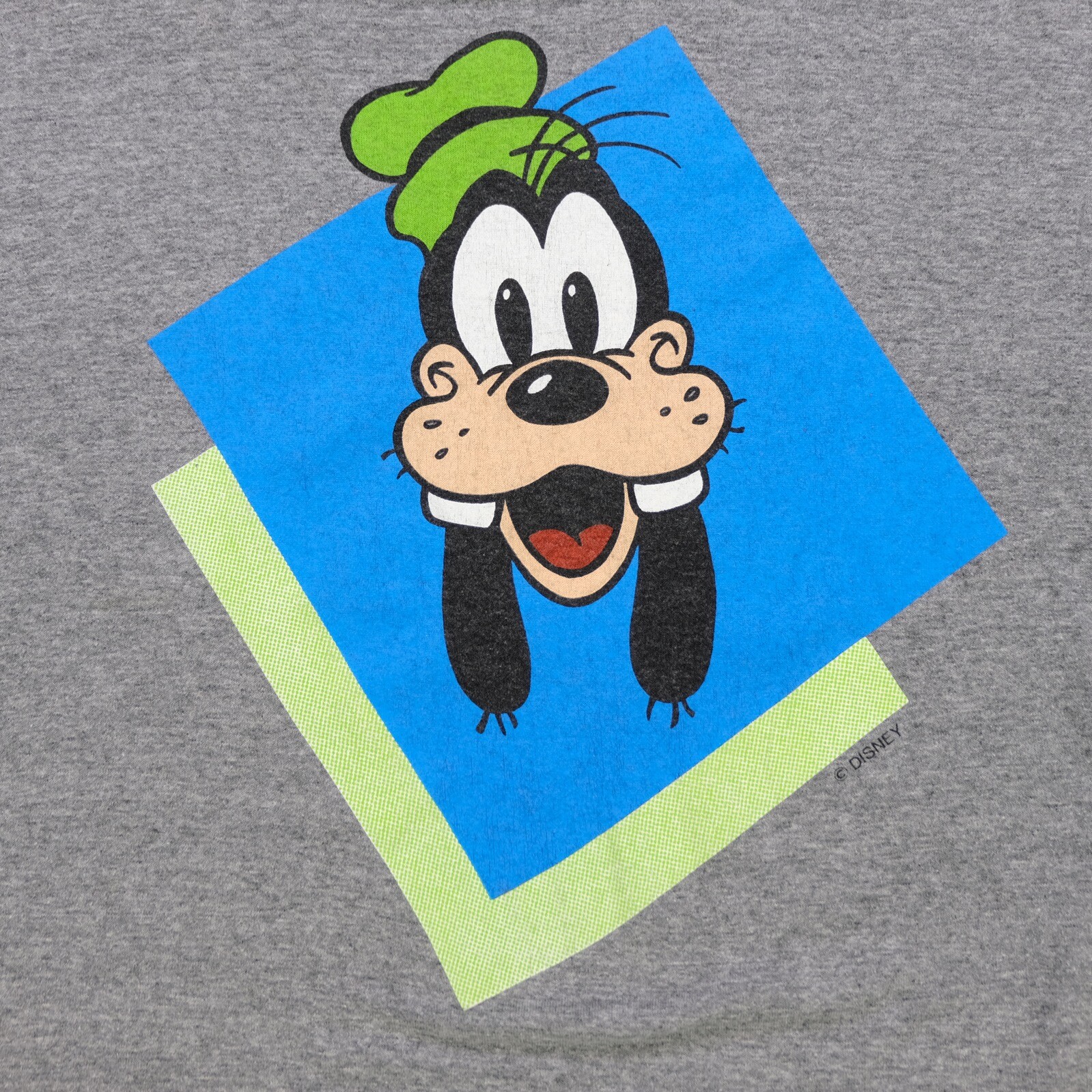 Rare VTG JERZEES Goofy Smiling Face Square Graphic T … - Gem