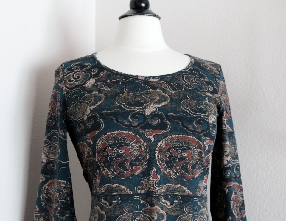 NWT Peruvian Connection MING Dress Cotton Maxi Long Sleeve Dark Teal ...