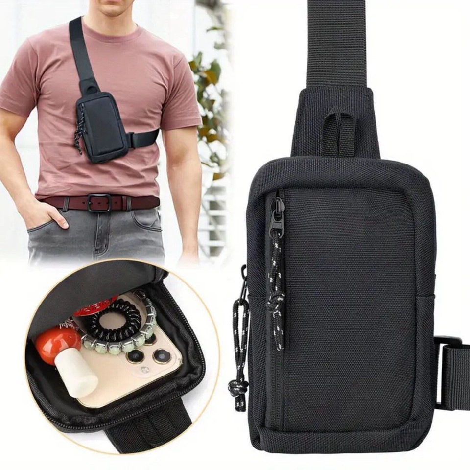 Men’s Mini Chest Crossbody Sling Multifunctional Diagonal Shoulder ...