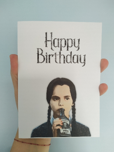 Wednesday Addams | Addams family Greeting Card | Birthday Card | eBay UK