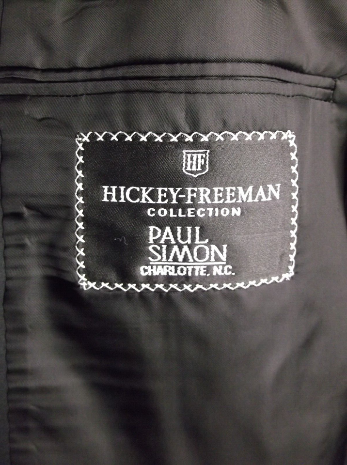 Hickey Freeman Men's 1-Button Tuxedo Blazer Jacket Black Peak Label ...