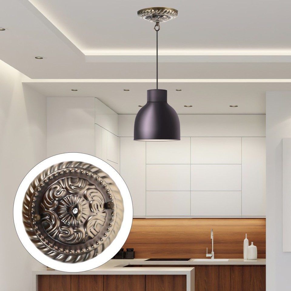 Ceiling Hanging Canopy Plate Bracket Pendant Light Fixture Mounting ...
