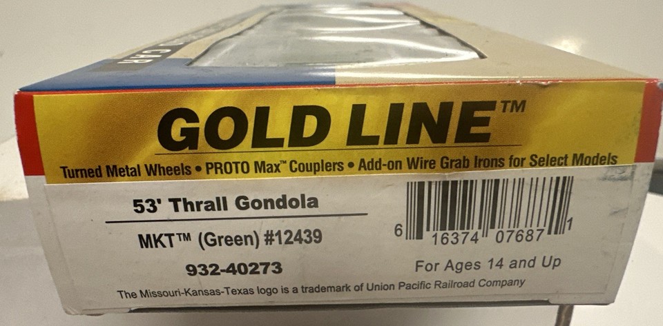Walthers Gold Line HO Scale MKT 53' Thrall Gondola Car #12439 | eBay