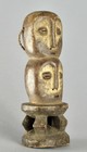 LEGA wood double head Figure statue Bwami Congo African Tribal Art 1608 ...