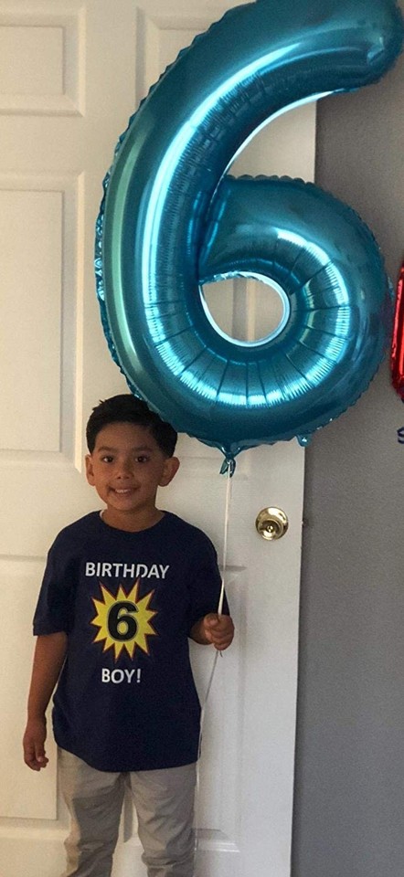Tellpet Number 6 Balloon, 6th Birthday Party Decorations for Boy ...