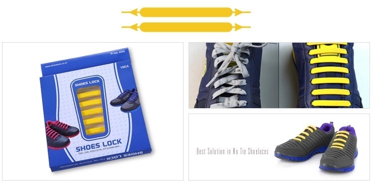 No Tie Athletic Elastic SILICONE SHOES LOCK Sneaker Shoelaces dress ...