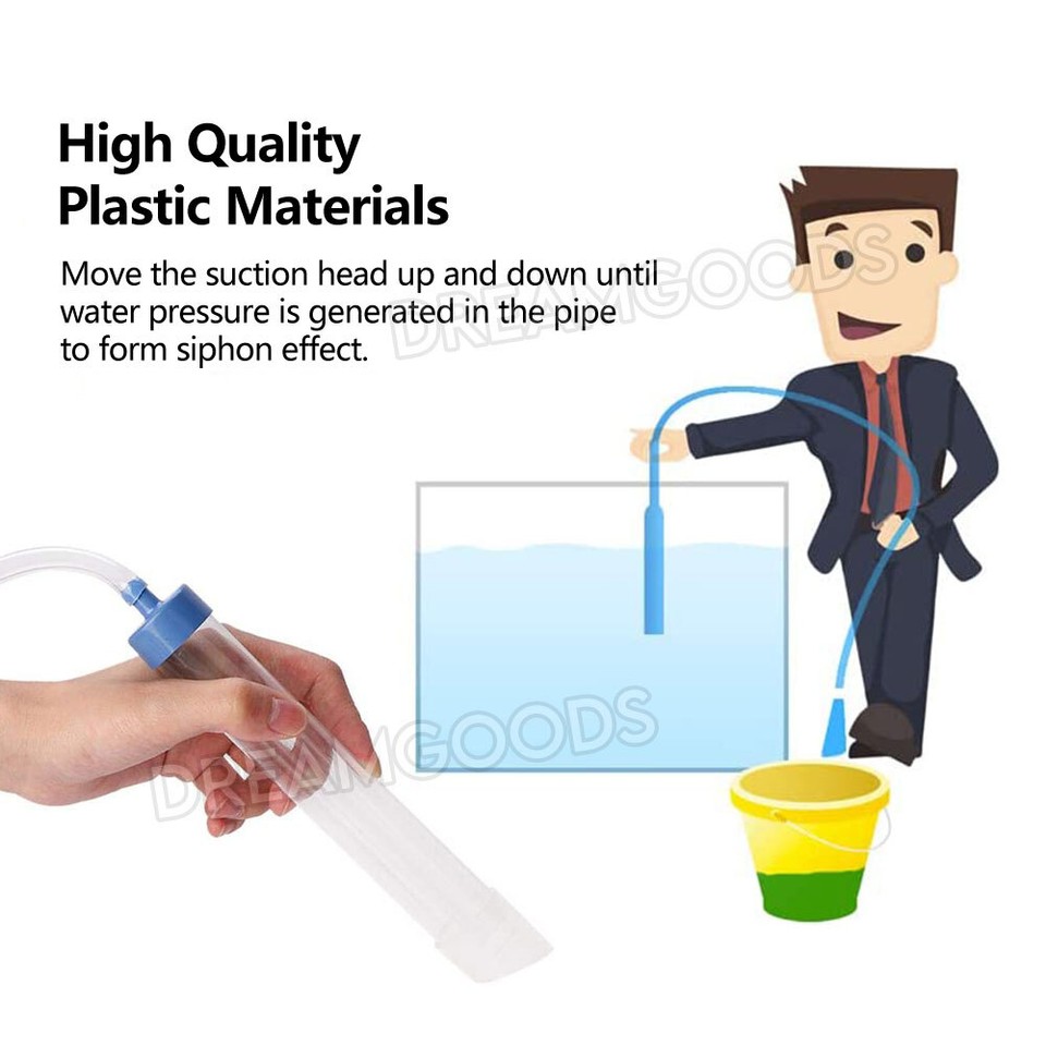 Large Aquarium Fish Tank Gravel Cleaner Syphon Vacuum Water Changer ...