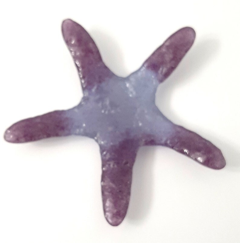 New Lavender and Purple Fused Glass Starfish Paperweight Oregon Glass ...