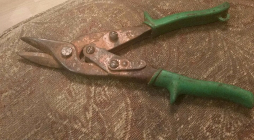 Vintage WISS M2 tin snips green handle for cutting sheet metal | eBay