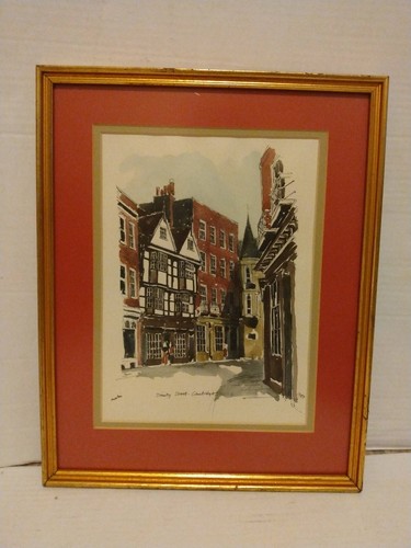 Martin, Philip Print of 'Trinity Street, Cambridge' Signed, Titled, and ...