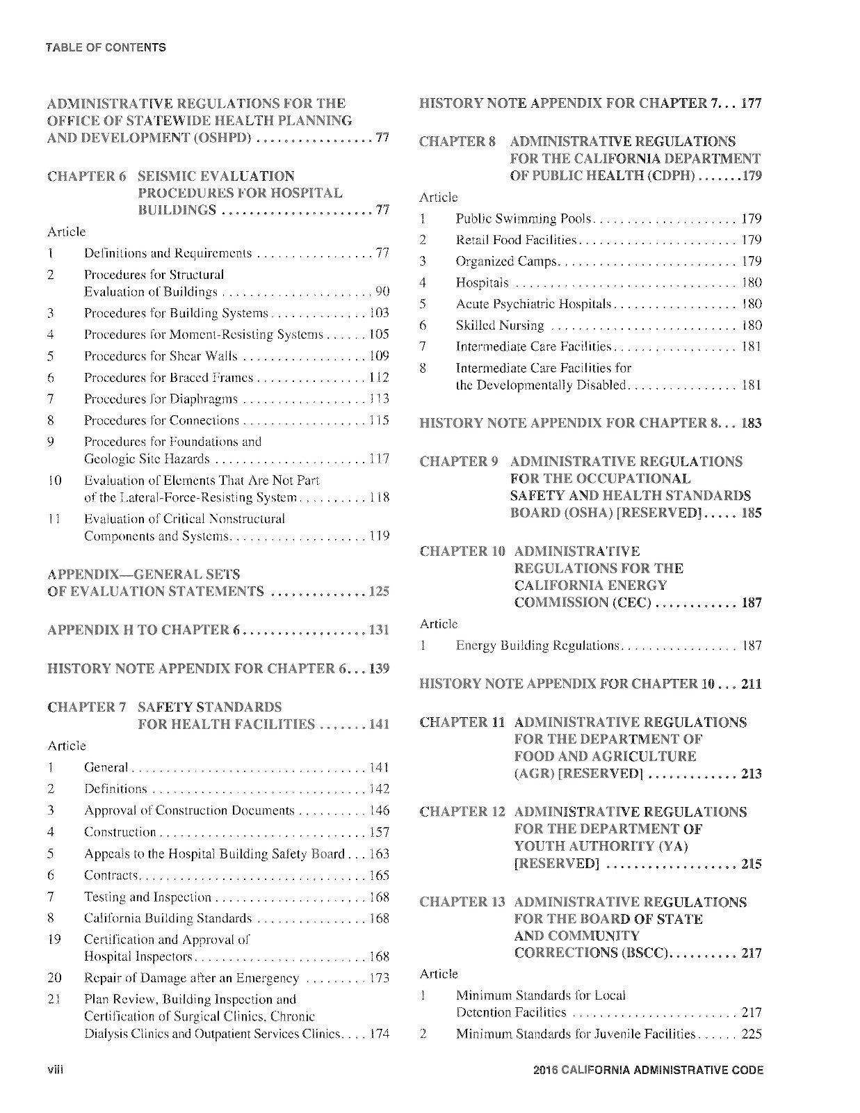 2016 California Administrative Code-Building Permits-Law-Regulations ...