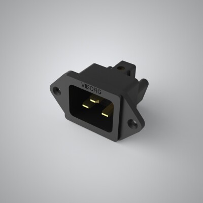 Viborg Pure Copper Gold Plated 20A AC Power Inlet C20 Male Copper IEC ...