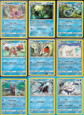 POKEMON 9 CARD RARE WATER LOT WITH SLOWKING | eBay