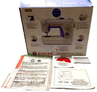 SINGER Simple 3232 Sewing Machine with Automatic Needle Threader Ships ...