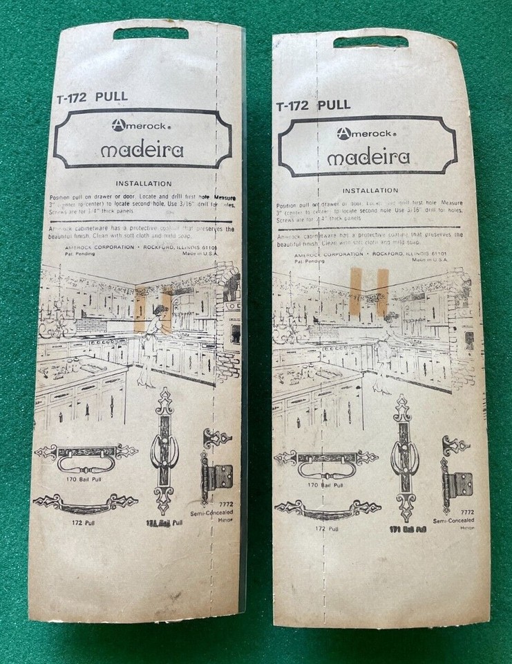 Vintage Amerock Madeira Drawer Pull T-172-AE Antique English Furniture ...