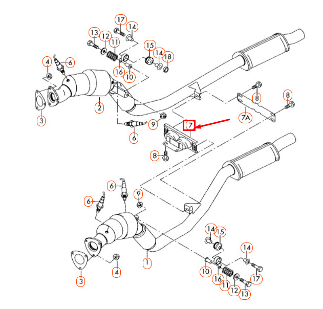 Audi A6 C6 Exhaust Hanger Bracket 4F0253099L OEM for sale online | eBay