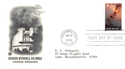 Old FDC Cover 2000 US Stamp 33 Cent Edwin Powell Hubble Mt Wilson ...