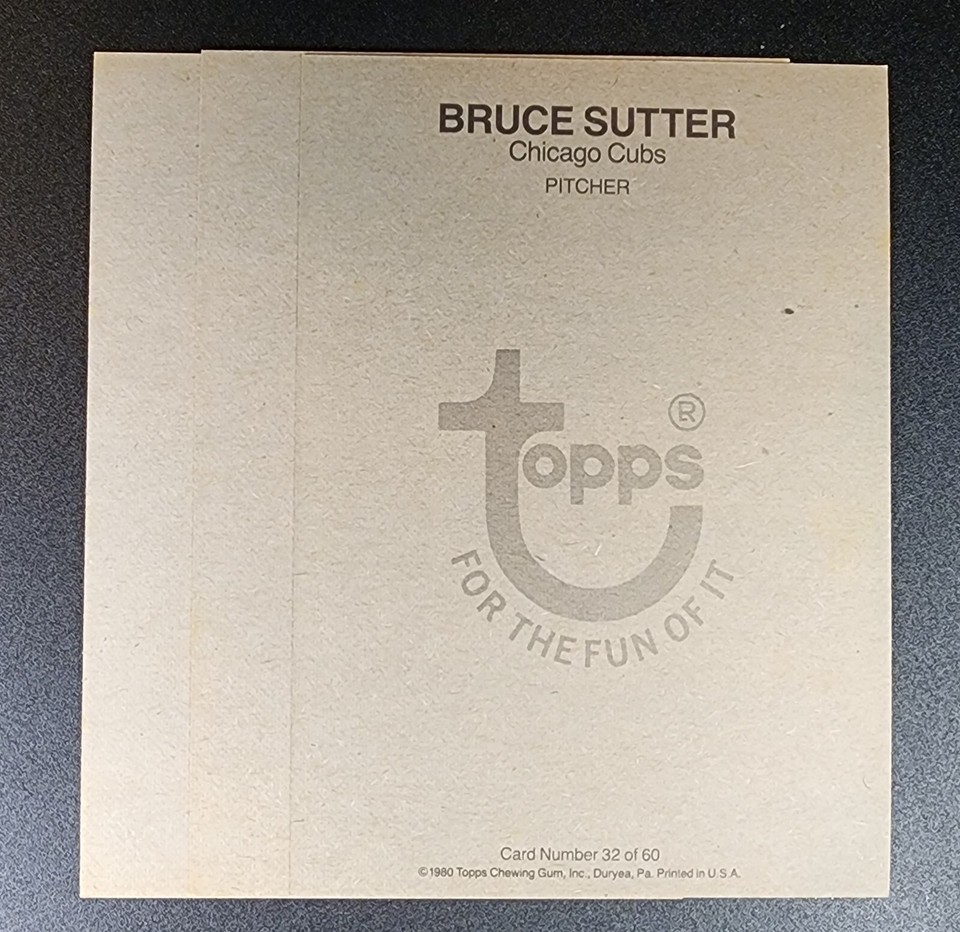 (LOT of 3) 1980 Topps Super #32 Bruce Sutter RC - EXMT | eBay