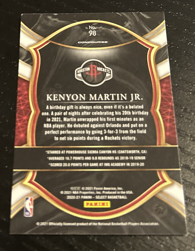 2020-21 Panini Select Kenyon Martin Jr Rookie Retail Blue #98 | eBay