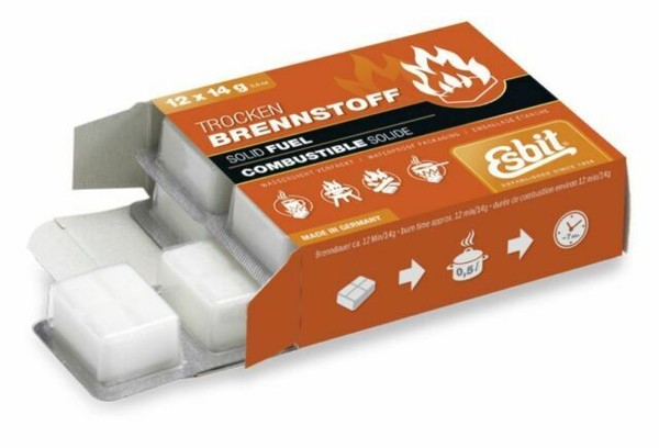 ESBIT 12 X 14G SOLID FUEL TABLETS HEXI BLOCKS COOKER STOVE HEXAMINE ...