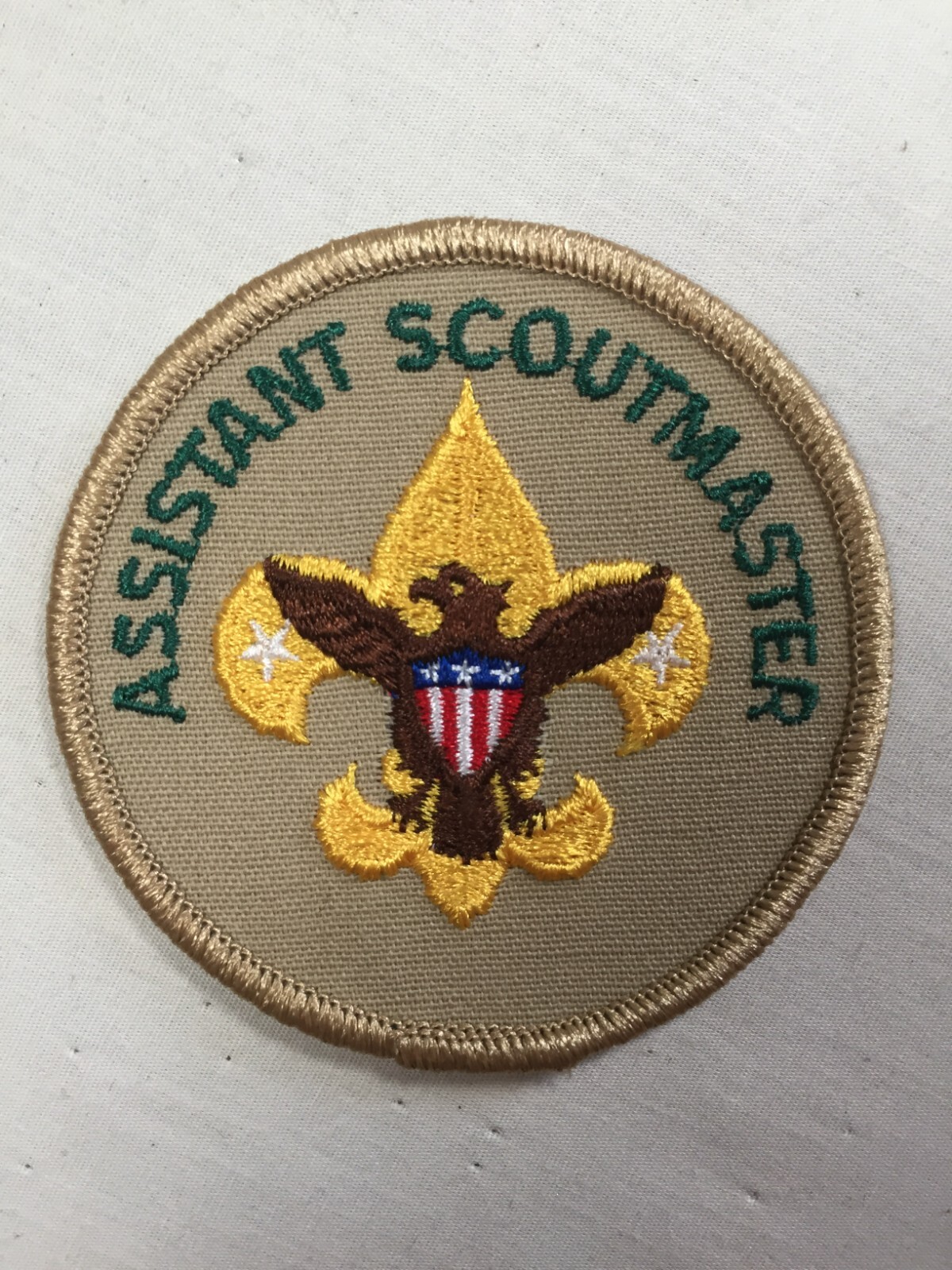 Assistant Scoutmaster white plastic back Adult BSA Position Patch | eBay