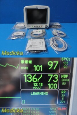 GE Dash 4000 Monitor (IBP, CO2, NBP, ECG, TEMP / CO Masimo SPO2) W ...