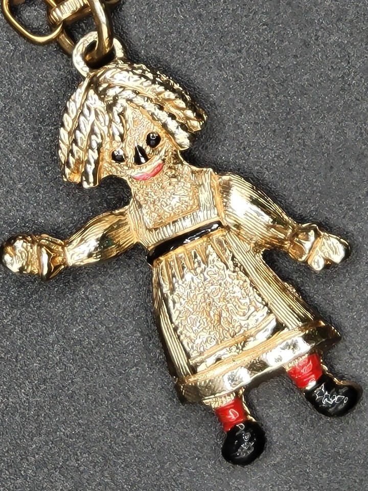 Vintage EMMONS Pendant Necklace RAGGEDY ANN 14" Coquette COTTAGECORE ...