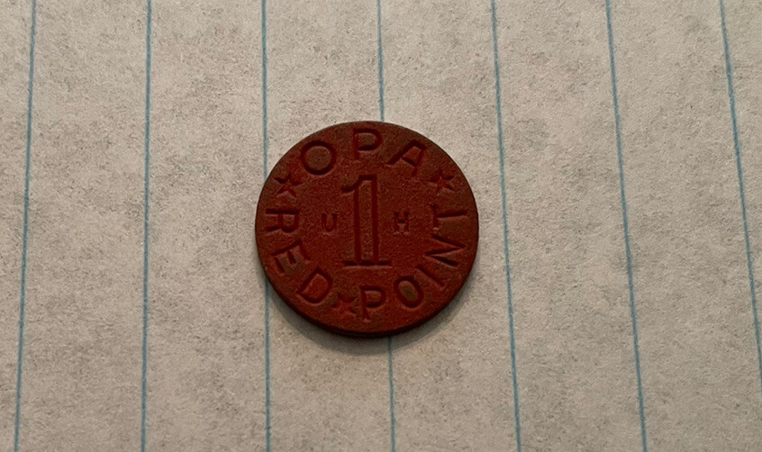Vintage WWII OPA Red 1 Point Ration Token Lot Of 1 | eBay