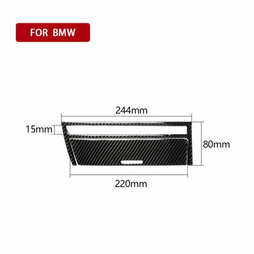 Carbon Fiber Center Console Dash Storage Ashtray Sticker Trim For BMW ...