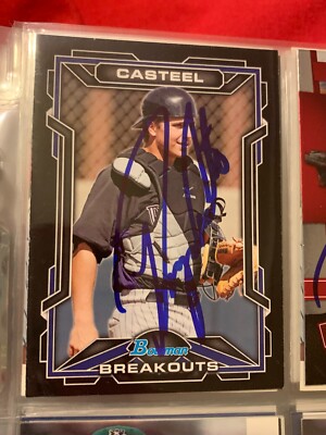 RYAN CASTEEL AUTOGRAPHED SIGNED 2013 BOWMAN BREAKOUT CARD ROCKIES COA ...