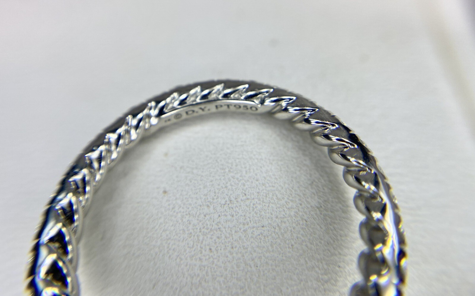 Platinum David Yurman Designer Cushion Cut Diamond GI… - Gem