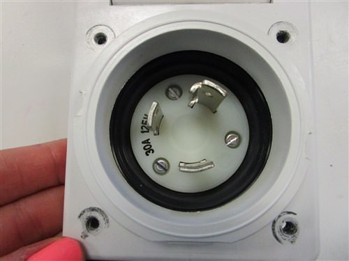 MARINCO OFF WHITE POWER INLET 30A 125V MARINE BOAT | eBay