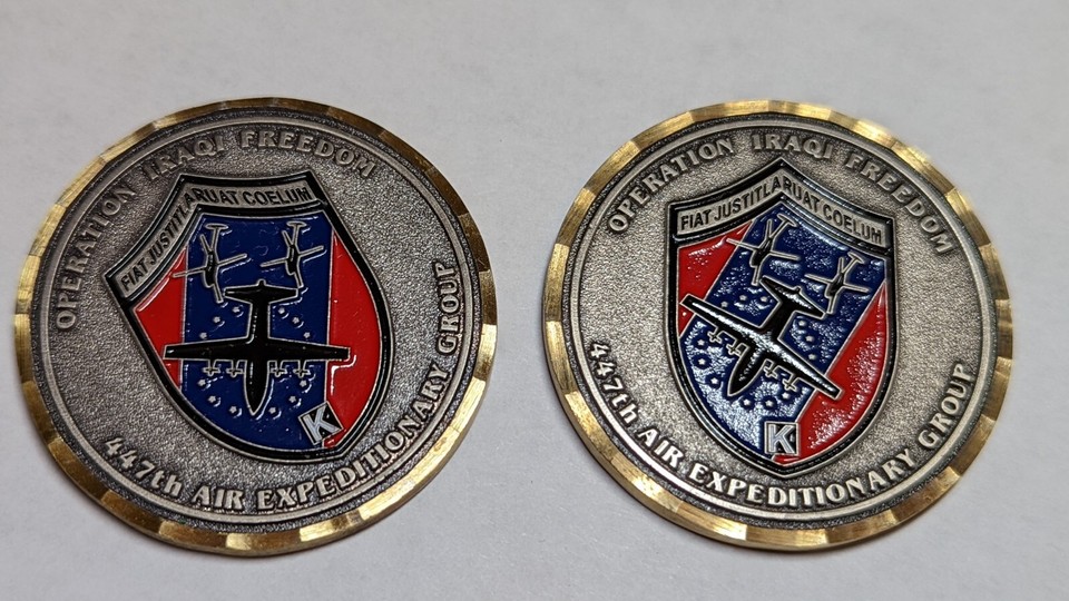 CHALLENGE COINS 447th EXPEDITIONARY CIVIL ENGINEER SQUADRON GROUP IRAQI ...
