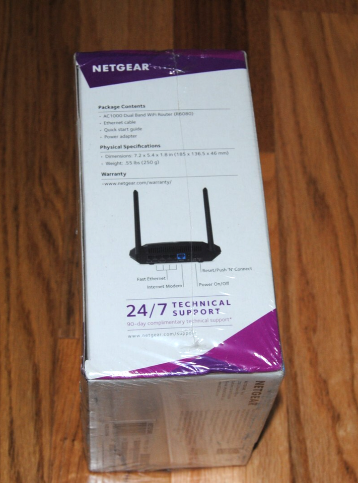 Dual Band WiFi Router NETGEAR R6080 AC1000 300+700 Mbps | eBay