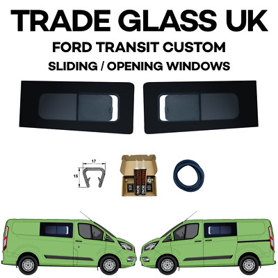 Ford Transit CUSTOM Sliding Windows, With FITTING KIT And U TRIM | eBay