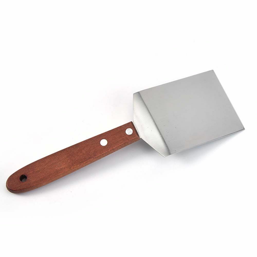 Stainless Steel Spatula with Wood Handle Small Square Spatula Baking ...