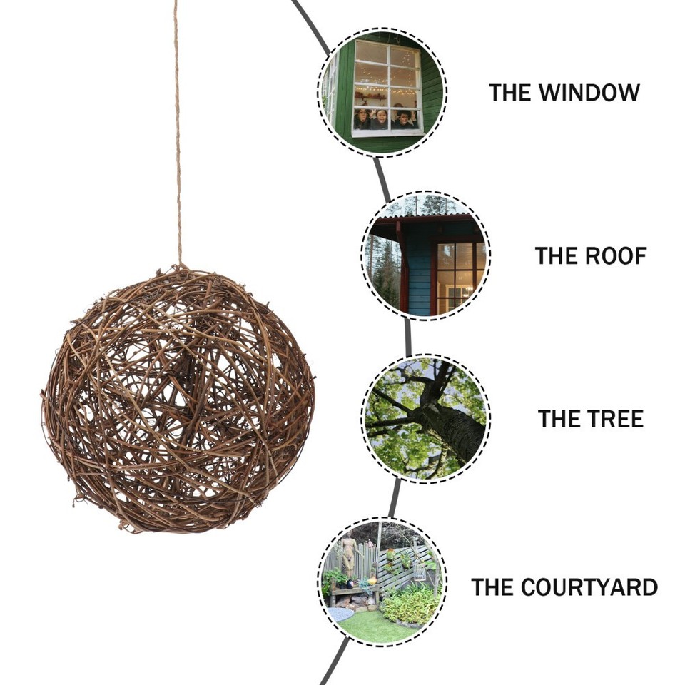 1pc Rattan Bird Nesting Material DIY Nesting House for Outdoor Patio ...