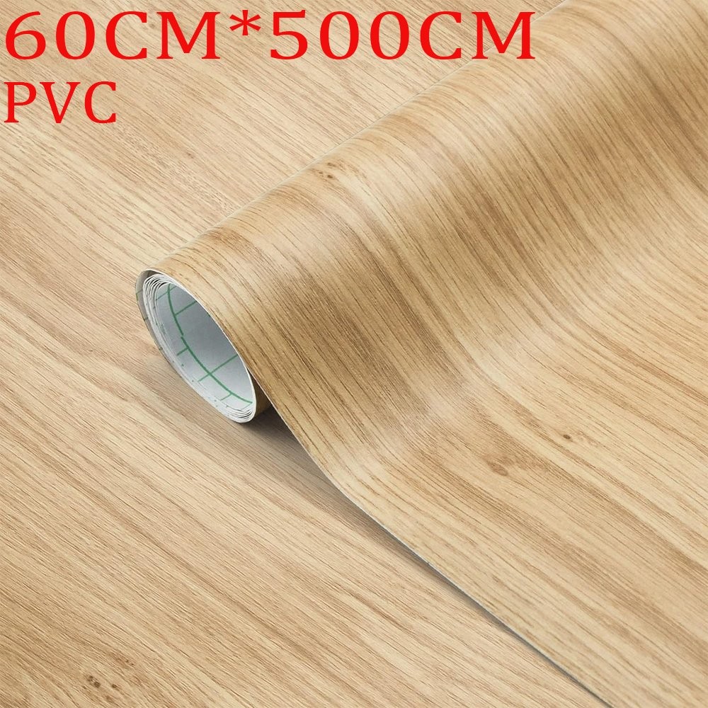 Self Adhesive Wallpaper Oak Wood Effect Vinyl Wrap Worktop Cupboard ...