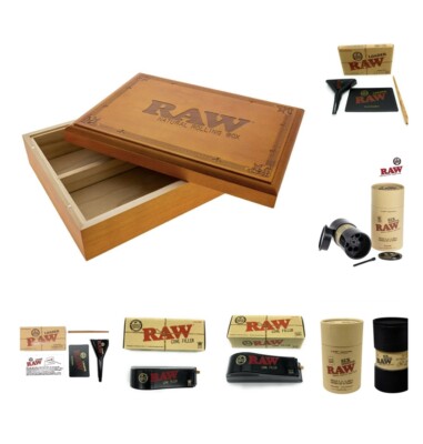 RAW wood x RYOT magnet Rolling Box+raw 1 1/4 98 king size cone loader ...