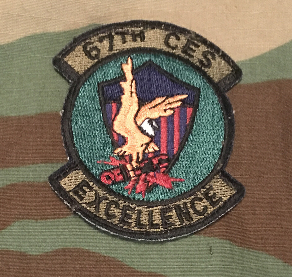US Air Force 67th CES Patch BDU Sew-On Civil Engineering Squadron USAF ...
