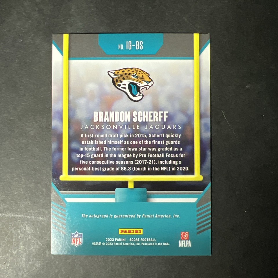 Brandon Scherff 2023 Panini Score Auto It’s Good! Autograph #IG-BS | eBay