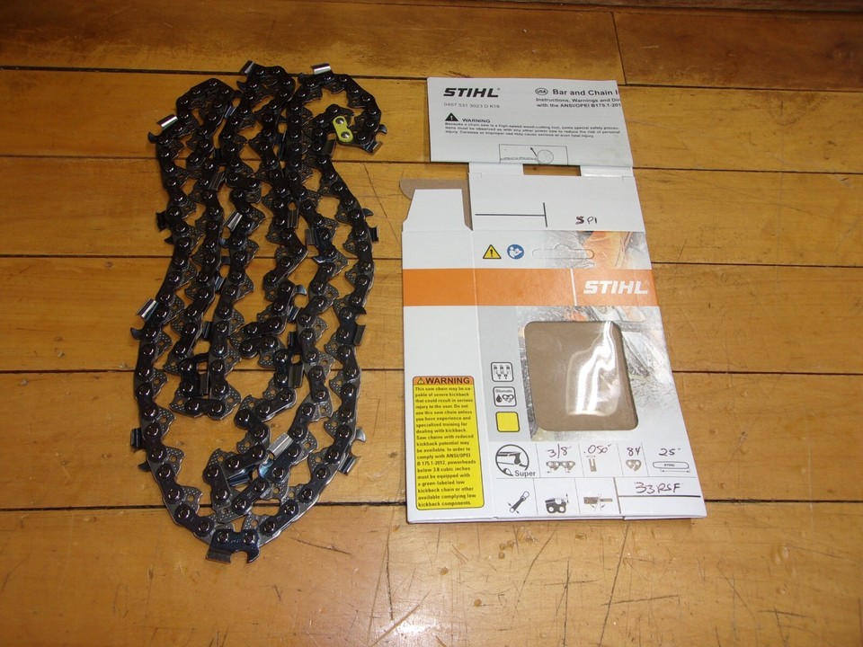 Stihl 25" Full Chisel "Skip Tooth" Chain OEM 3/8" .050" 84 DL 33RSF #GM ...