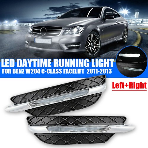 LED DRL Daytime Running Fog Light For Mercedes Benz W204 C250 C300 C350 ...