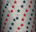 5 yards 3/8" PATRIOTIC RED NAVY STAR PRINT GROSGRAIN | eBay