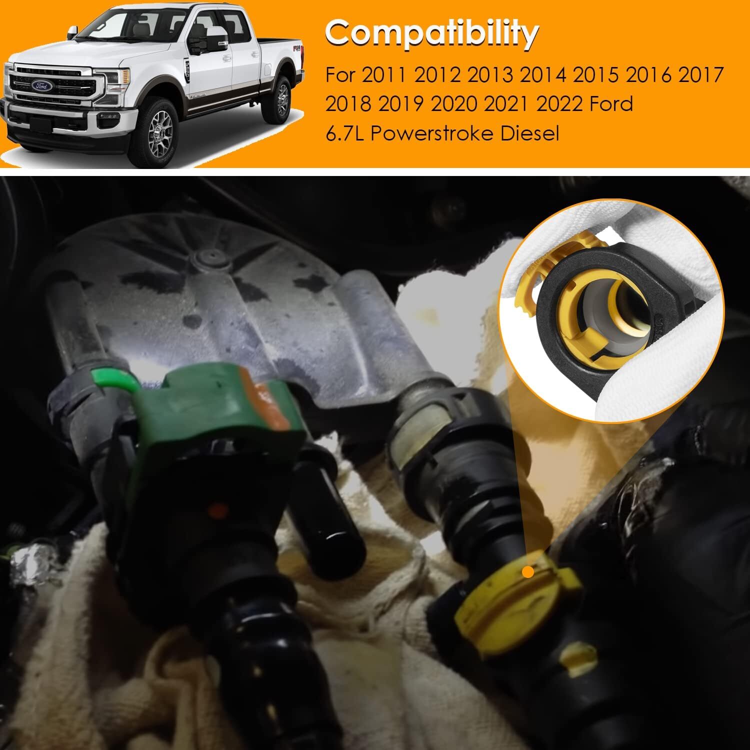 Fuel Filter Tank Supply Line Connector Kit For 2011-2022 6.7L Ford F250 ...