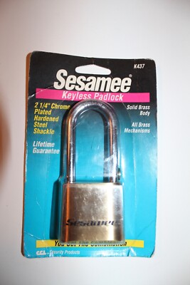 CCL Sesamee Keyless Padlocks, 2 1/4 in L X 1 in W, Brass - 1 EA | eBay