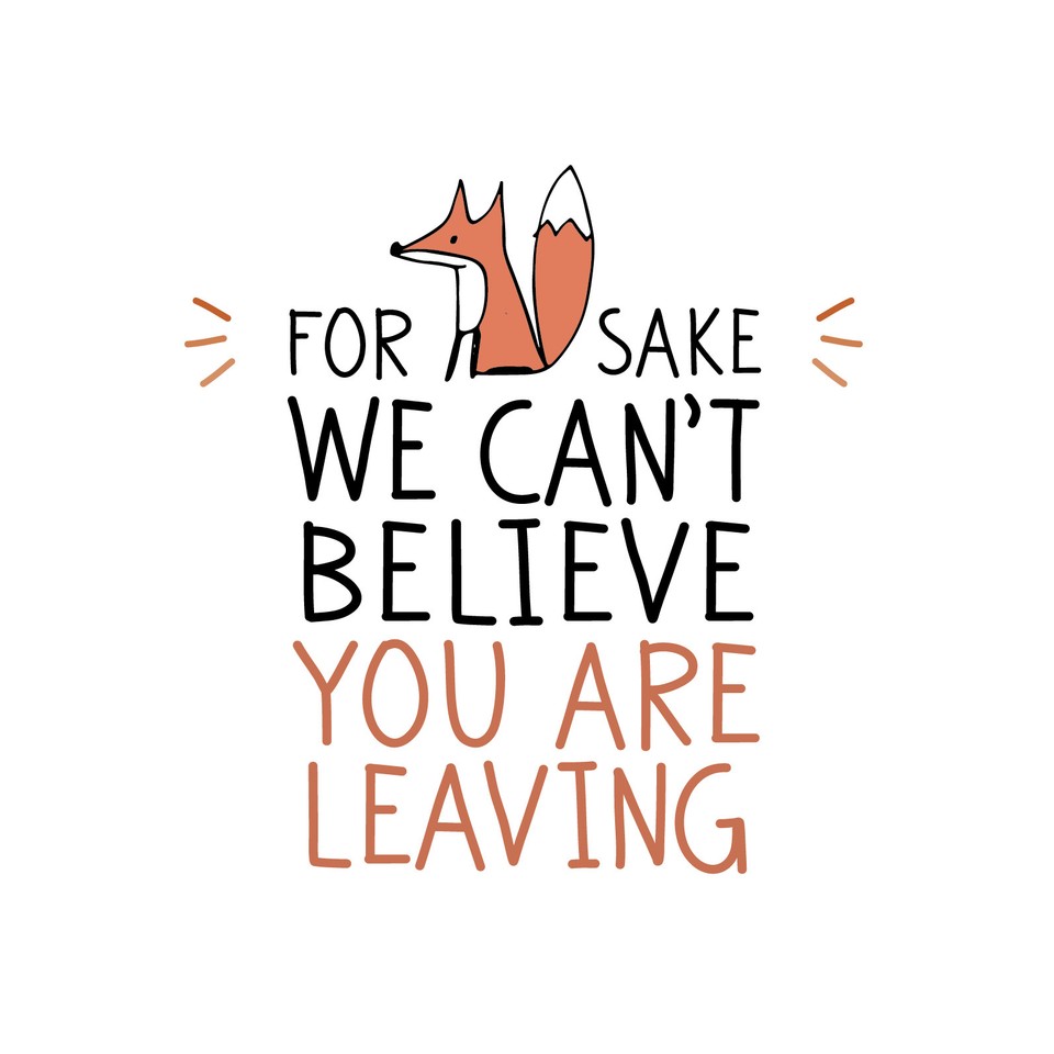 Funny Greeting Card / Cheeky / Humour / LEAVING / NEW JOB / FOX / BYE ...